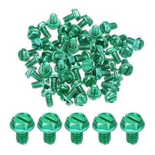Ground Screws, Green Electrical Grounding Screw Slotted Hex Head ...