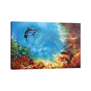 iCanvas "Treasures At The Bottom Of The Sea" by Margarita Akhmetgaleeva ...