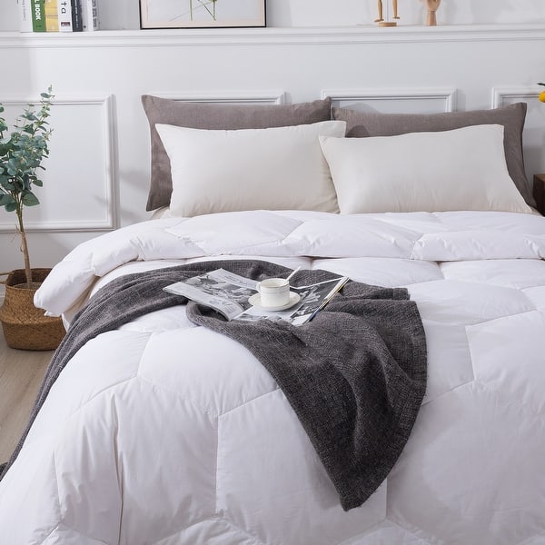 Honeycomb Stitch Down Alternative Comforter - On Sale - Bed Bath ...