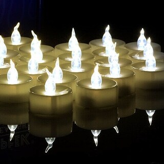 6PCS Battery LED Warm White Tea Light Candle with Timer - Bed Bath ...