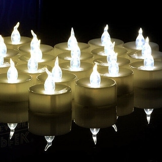 6PCS Battery LED Warm White Tea Light Candle with Timer - Bed Bath ...