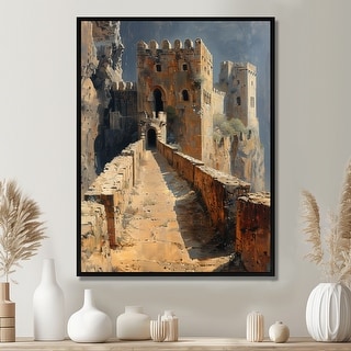 Designart "Babylon Ancient Bastion Fortress I" Fortresses Framed Wall ...