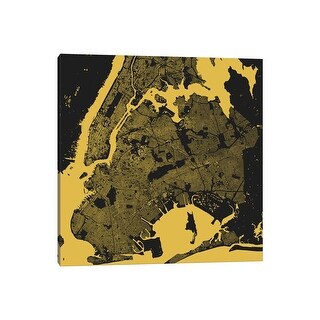 iCanvas "New York City Urban Map (Yellow)" by Urbanmap Canvas Print ...