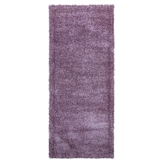 Gertmenian Thayer Solid Modern Lilac Purple Shag Area Rug Runner - 2'7 ...