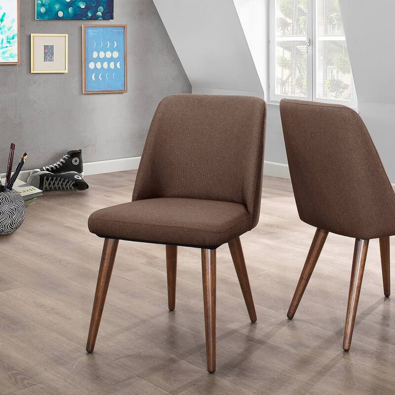 Global Pronex Classic Dining Chairs with walnut finish - Brown ...