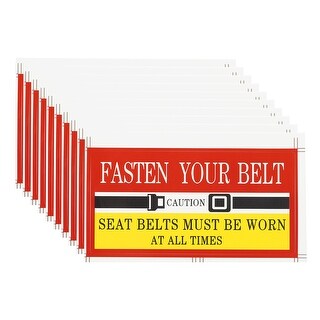 Fasten Your Belts Stickers Labels Waterproof Adhesive Caution Sign ...