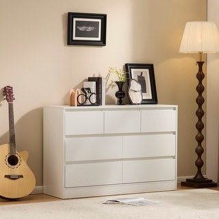 Modern White P2 Particle Board Dresser - Bed Bath & Beyond - 43180341