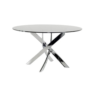 Modrest Celia Modern Round Glass Dining Table - Bed Bath & Beyond ...