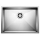 Blanco 443047 Quatrus 25" Undermount Single Basin Stainless Steel - Bed ...