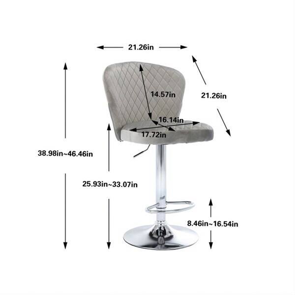 Exquisite Stools Dining Chairs with Backrests and Footrests (Set of 2 ...
