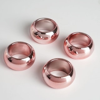 Rose Gold Acrylic Napkin Rings Set - Bed Bath & Beyond - 39388600