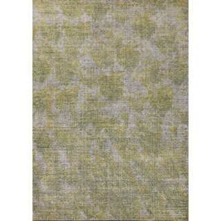 Green Abstract Area Rug Handmade Wool Carpet - 7'10"x 9'11" - Bed Bath ...
