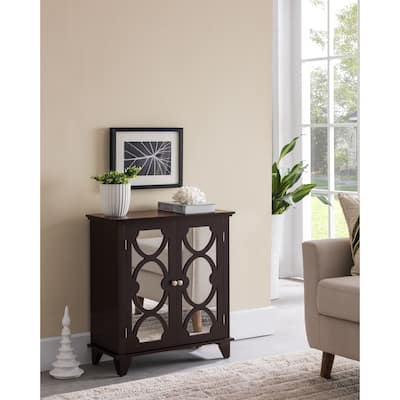 Contemporary 1 Shelve Dark Cherry Console Table - Overstock - 28368906