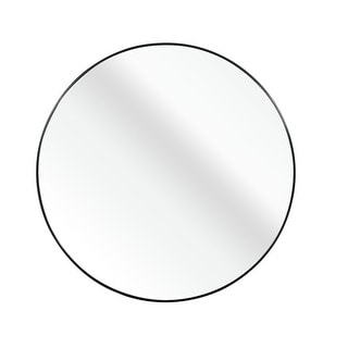 42 inch Round Aluminium Alloy Framed Wall Mirror - Bed Bath & Beyond ...