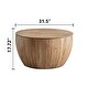 31.50"Vintage Style Bucket Shaped Coffee Table for Office, Dining Room ...