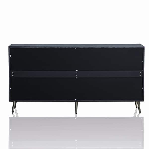 black distressed buffet table