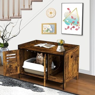 Cat Litter Box Furniture Hidden Litter Box Cabinet - Bed Bath & Beyond ...