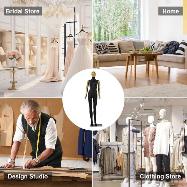 Female Mannequin Male Mannequin Dress Form Display Manikin Torso Stand Realistic Full Body ...