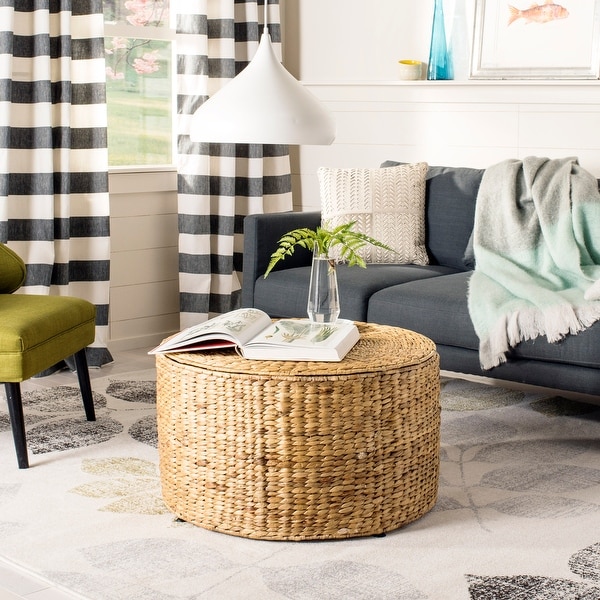 Safavieh Jesse Wicker Storage Coffee Table Natural