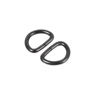 150pcs Metal D Ring 0.39"(10mm) D-Rings Buckle for Hardware DIY - Black ...
