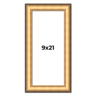 9x21 Frame Gold Plein Aire Solid Wood Picture Frame Width 2 Inches ...