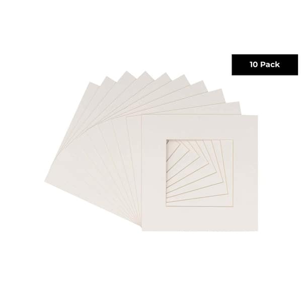 10x10 Mat for 20x20 Frame - Precut Mat Board Acid-Free Textured White ...