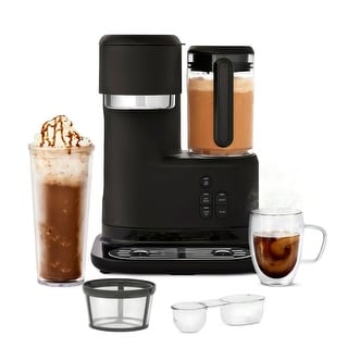 Single Serve Frappe and Iced Coffee Maker with Blender, Black - Bed ...