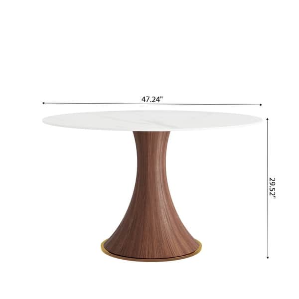 Round Dining Table Wooden Base - Bed Bath & Beyond - 40424842