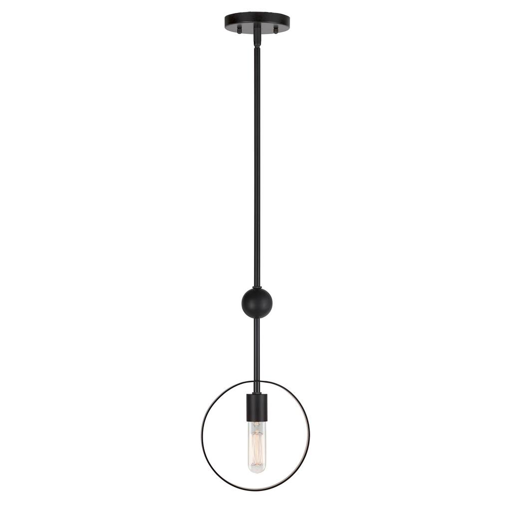 Monocle 1-Light Black and Gold Mini Pendant - Black and Gold ...