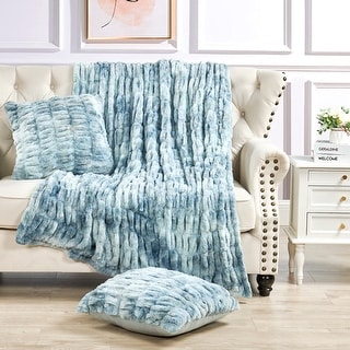 Shar Pei Fauxfur Throw Pillow Shell Combo 3-piece Set - Bed Bath ...