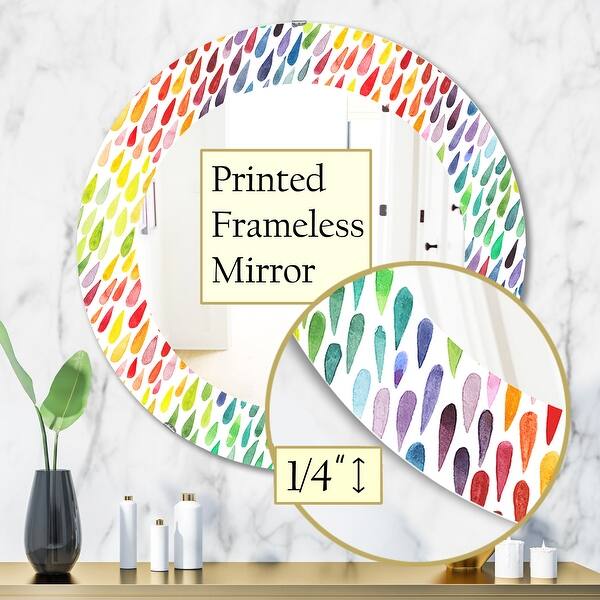 Designart 'Collection Of Paint Splash Watercolor Drops' Printed Modern ...