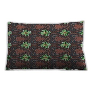Ahgly Company Patterned Indoor-Outdoor Hazel Green Lumbar Throw Pillow ...
