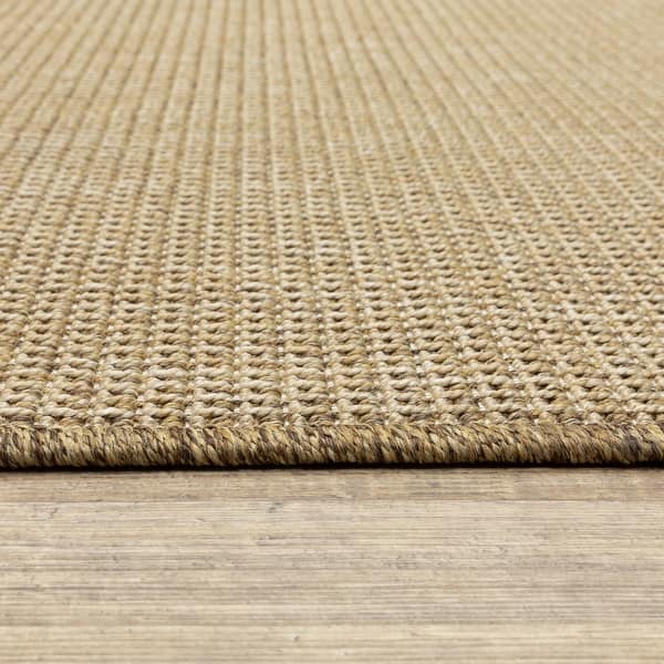 solid light brown rug