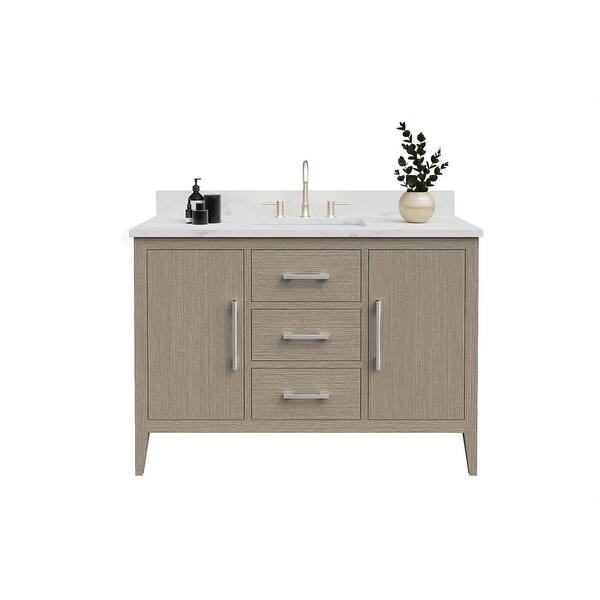 Vanity Art 48" Single Sink Bathroom Vanity Cabinet with Engineered ...