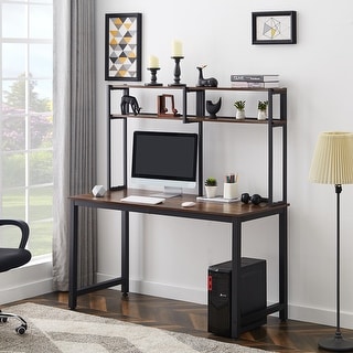 Home Office 52 Inches Computer Desk with Hutch and Shelves - Bed Bath ...