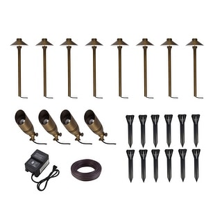 August Brass Landscape Lighting Kit 3 Pack of 12 - 6 inch - Bed Bath ...