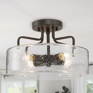 Modern Farmhouse 4-lights Semi Flush Mount Ceiling lighting Fixture - D ...