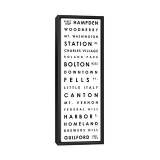 iCanvas "Baltimore Typographical Neighborhoods" by Mr. City Printing ...