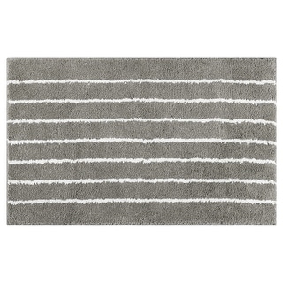 Striped Bathroom Rug, Non-Slip Soft Fluffy Bath Carpet, Water Absorbent ...