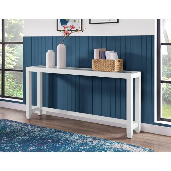 Cordero Wood and Glass Top 66-Inch Wide Sofa Console Table - On Sale ...