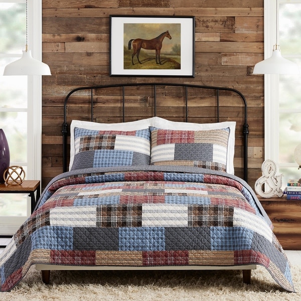 Cabin Patchwork Cotton 3 Piece Quilt Set On Sale Bed Bath Beyond 36051195