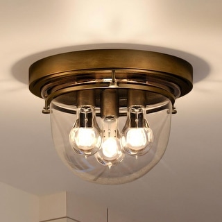 Luxury Colonial Ceiling Light, 9.5"H x 13"W, with Antique Style, Rustic ...
