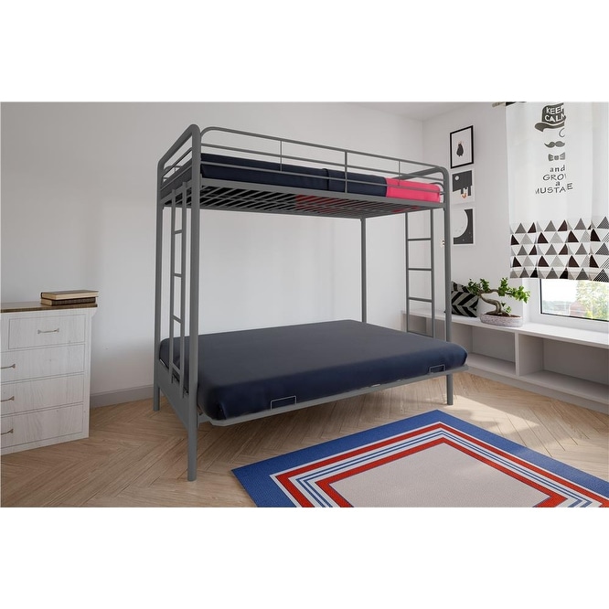 DHP Twin over Futon Metal Bunk Bed On Sale Bed Bath Beyond 9423820