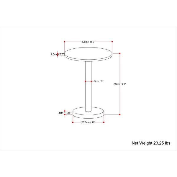 WYNDENHALL Ryan Modern 16 inch Wide Metal Marble Side Table in White ...