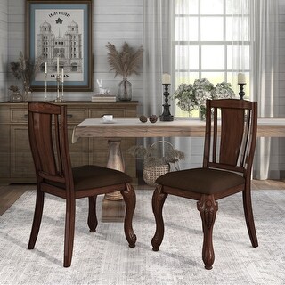 Furniture of America Kath Traditional Cherry Side Chairs (Set of 2 ...