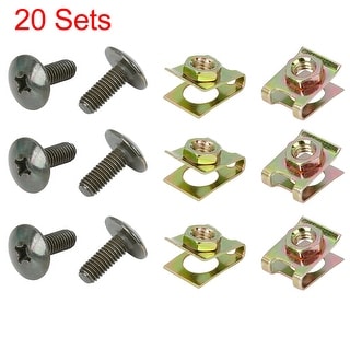 20 Set 6x16mm U Clip Phillips Screw Assortment Dash Trim Metal - Army ...