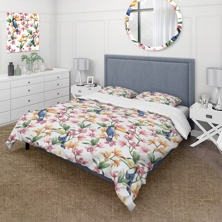 Designart 'Toucan With Yellow And Red Orchid Flower With Branches ...