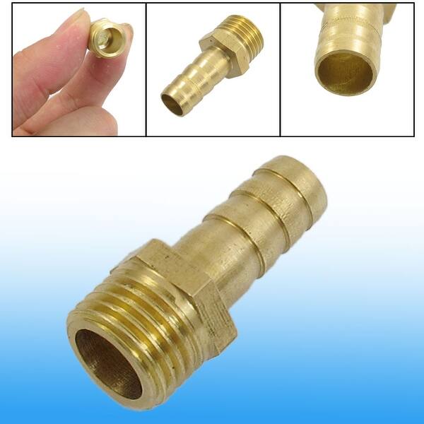 8mm x 13mm Fuel Gas Hose Barb Male Thread Straight Coupling Fitting ...
