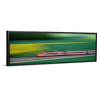 "TGV High-speed train France" Black Float Frame Canvas Art - Bed Bath ...