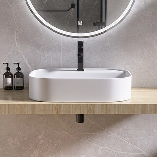 Alvana 24'' Solid Surface Bathroom Sink Vesesl Sinks - 23.62'' - Bed Bath & Beyond - 39860148